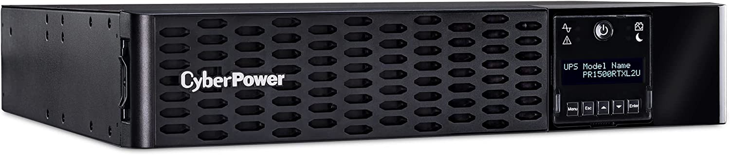 CyberPower PR1500RTXL2U Smart App Sinewave UPS System, 1500VA/1500W, 8 Outlets, 2U Rack/Tower ...