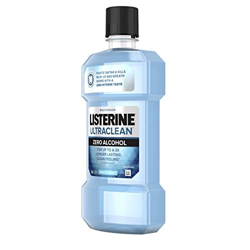 Listerine Ultraclean Zero Alcohol Tartar Control Mouthwash, Oral Rinse ...