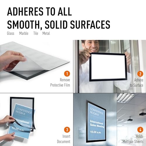 DURABLE Self-Adhesive Magnetic DURAFRAME Document Sign Holder, Letter ...