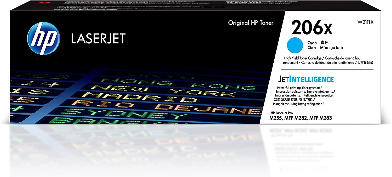HP 206X Cyan High-Yield Toner Cartridge | Works with Color LaserJet Pro ...