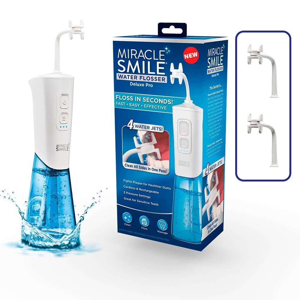 Ontel Miracle Smile Water Flosser for Teeth&Gum Health, Unique H-Shaped ...