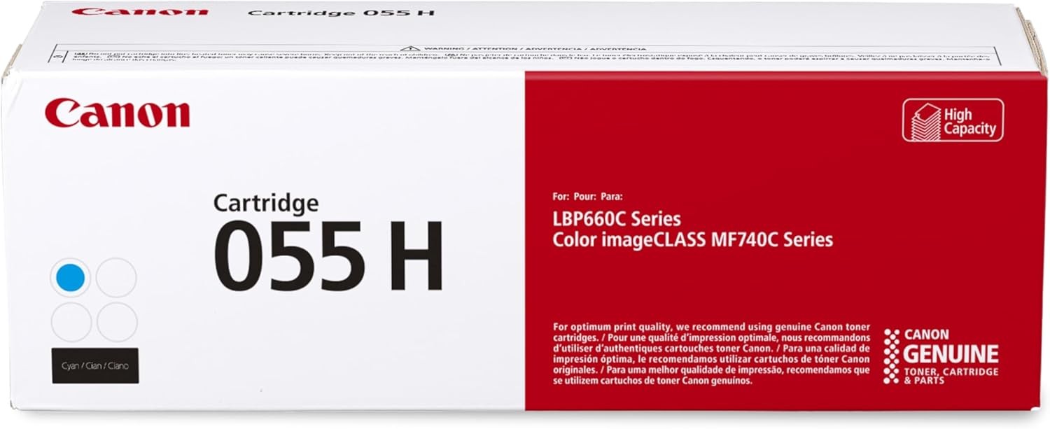 Canon Genuine 055 Cyan Toner Cartridge High Capacity Compatible with ...