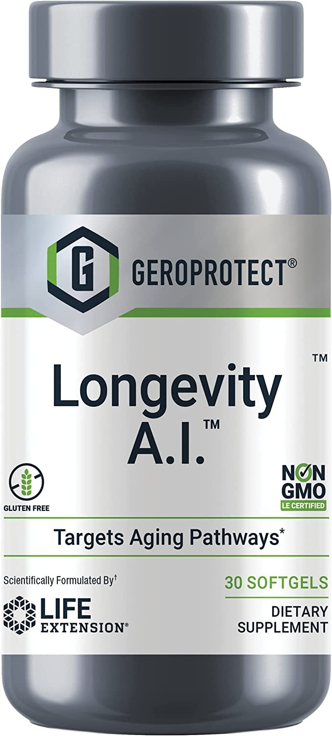 Life Extension GEROPROTECT Longevity A.I. - Anti-Aging Supplement with ...