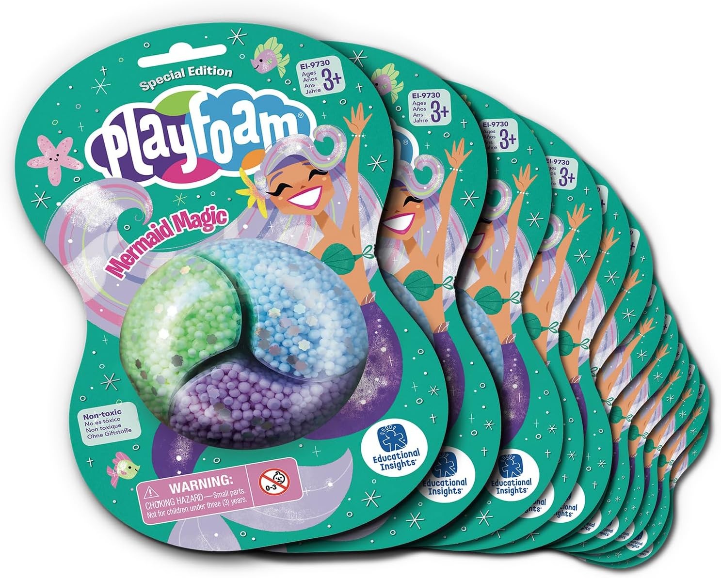Educational Insights Playfoam Jumbo Pods - Mermaid Magic Party Pack Set ...