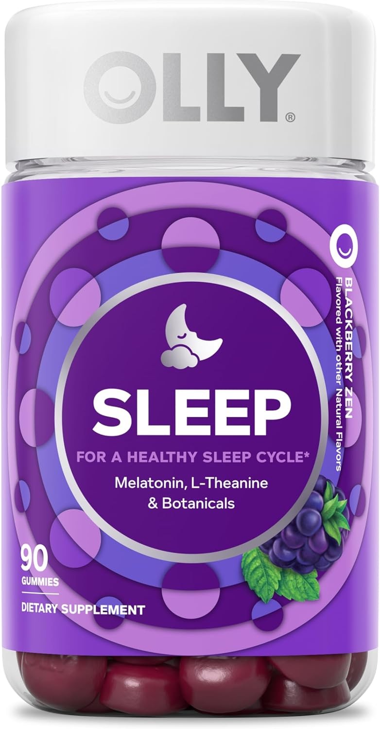 OLLY Sleep Gummy, 3mg Melatonin, L-Theanine, Chamomile, Lemon Balm ...