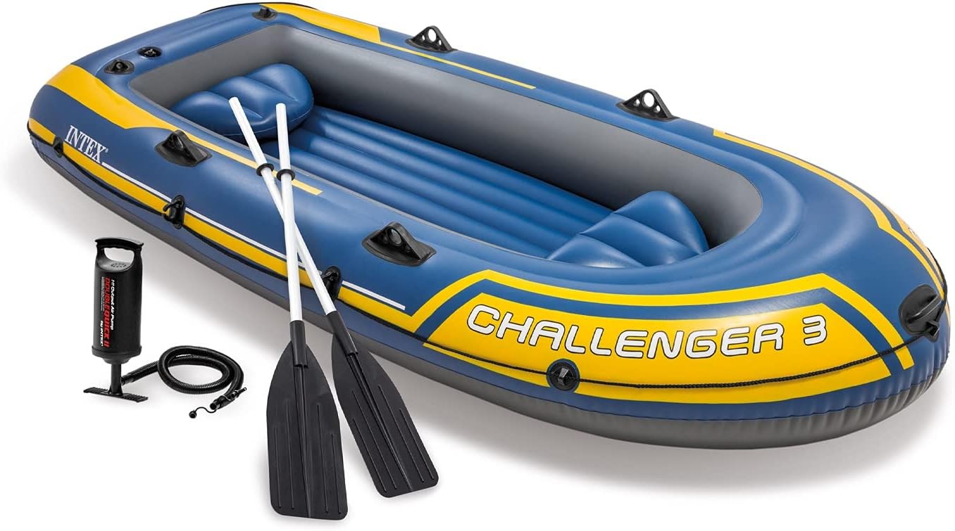 INTEX 68370EP Challenger 3 Inflatable Boat Set: Includes Deluxe 48in ...