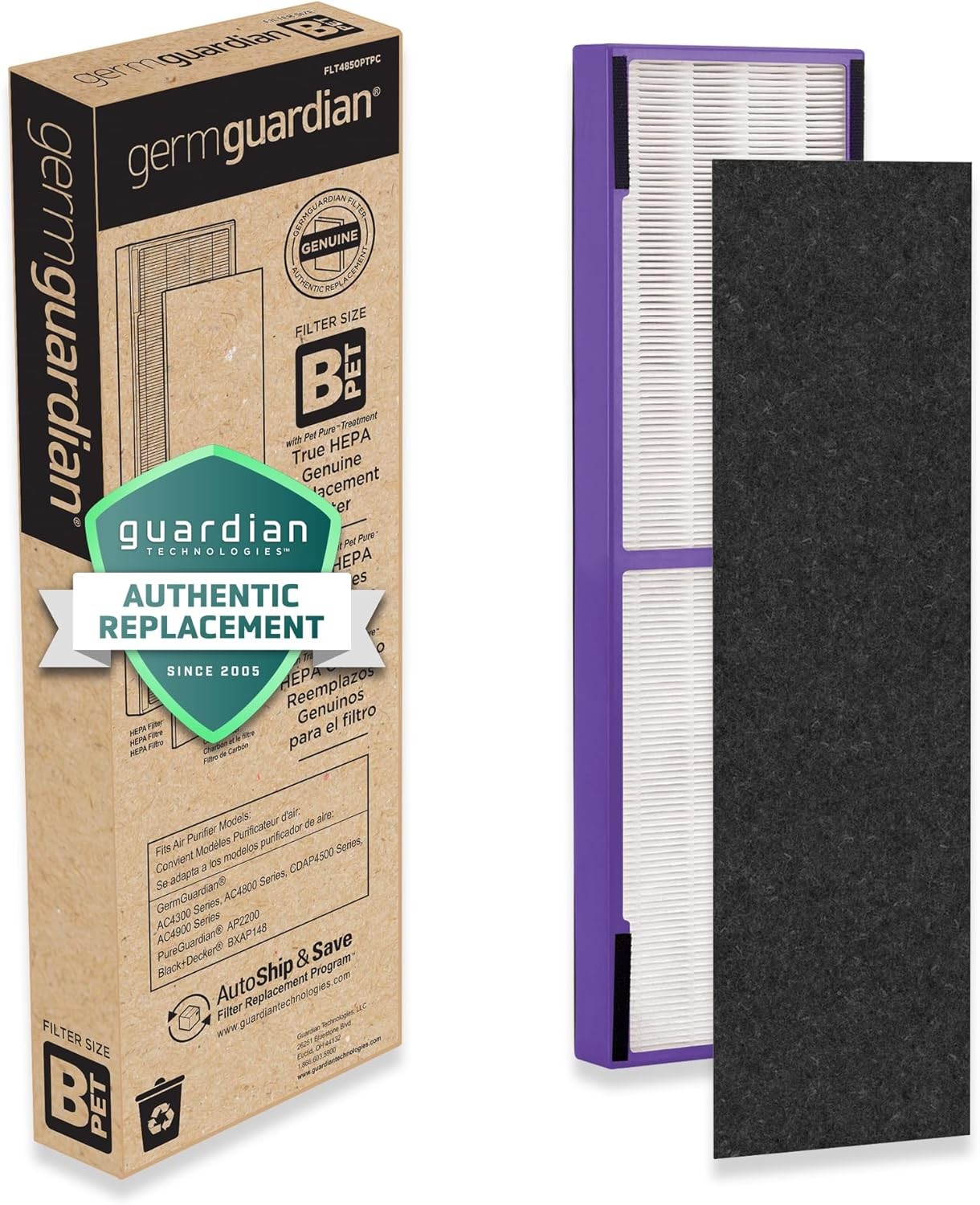 Germ Guardian FLT4850PT True HEPA Genuine Air Purifier Replacement ...