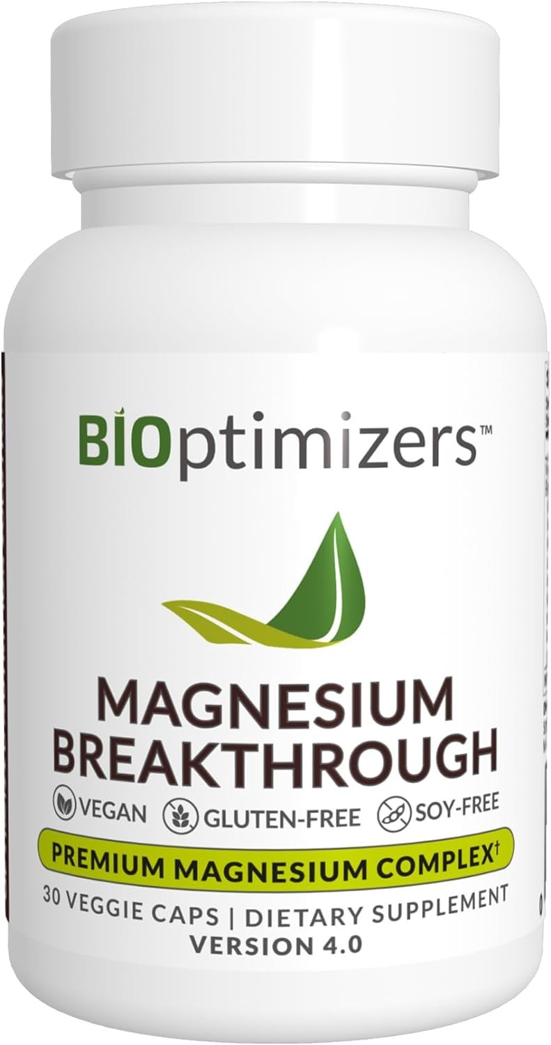 BIOptimizers Magnesium Breakthrough Supplement 4.0-7 Forms of Mg ...