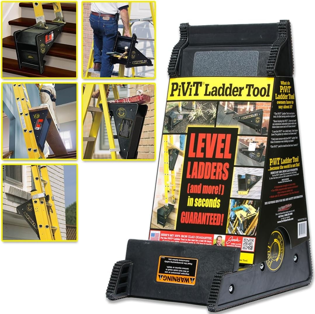 USA Made Original PiViT® LadderTool: Multi-Use Ladder Leveler ...