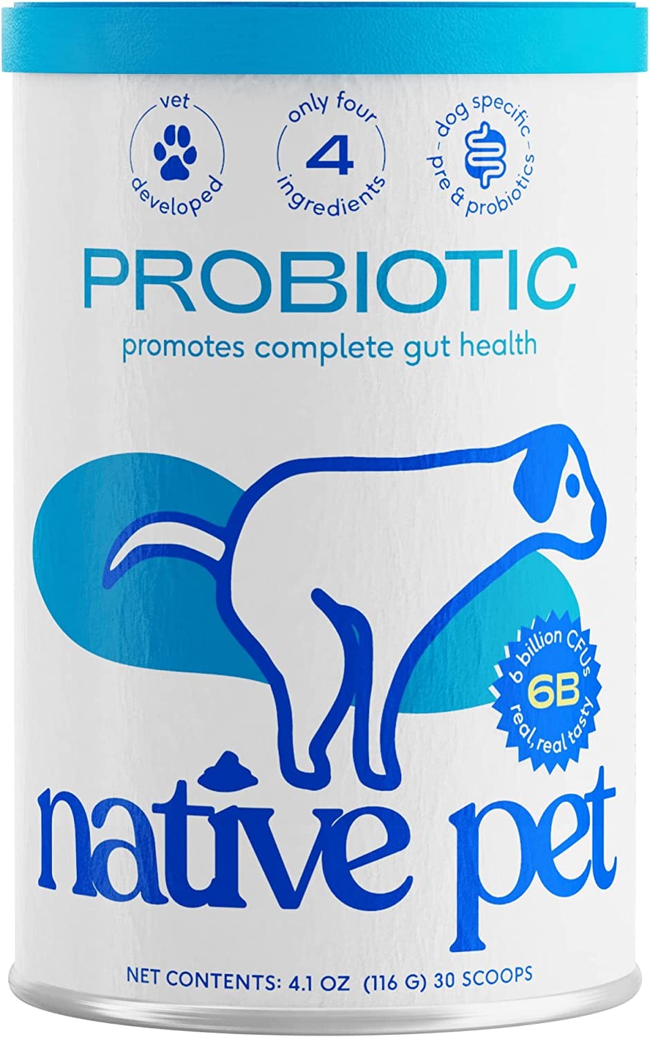 Native Pet Probiotic for Dogs - Vet Created Probiotic Powder for ...