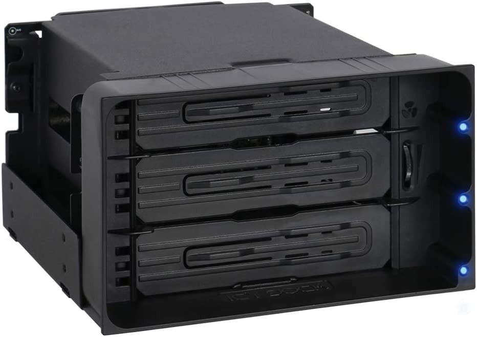 ICY DOCK Hot Swap 3 Bay 3.5 Inch SATA/SAS HDD Docking Enclosure Mobile ...