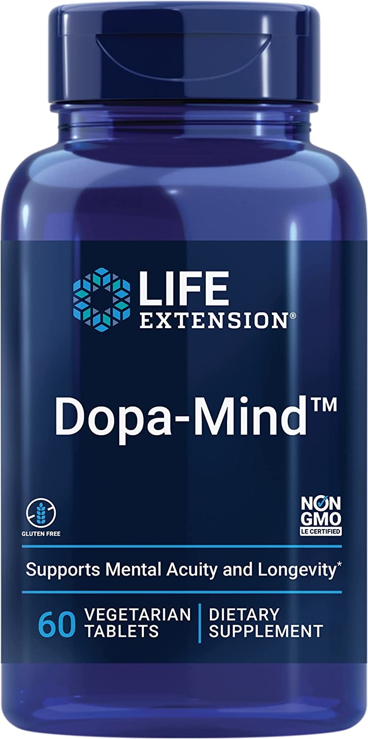 Life Extension Dopa-Mind™, Dopamine Support Supplement, Supports Cognitive Performance, Healthy ...