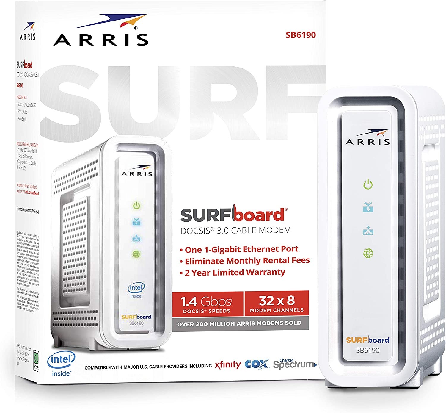 Mejores ofertas e historial de precios de ARRIS® Surfboard® SB6190 ...