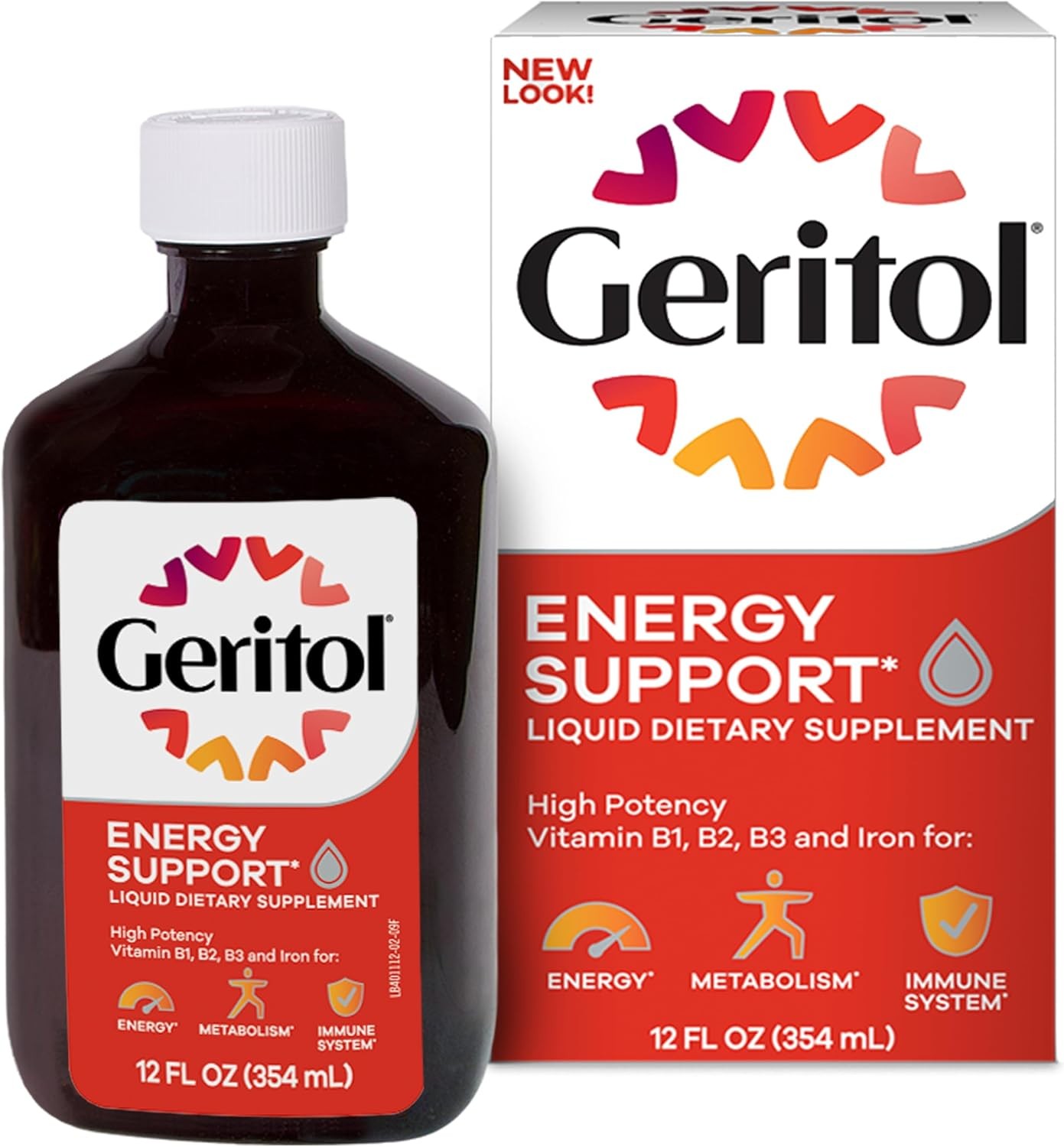 Geritol, Liquid Vitamin and Iron Supplement, Energy Support, Contains ...