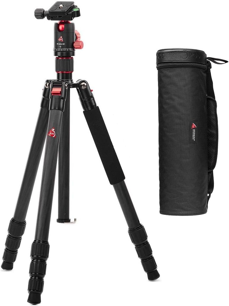3Pod Trek Series 4-Section Carbon Fiber Travel Tripod/Monopod with Arca ...