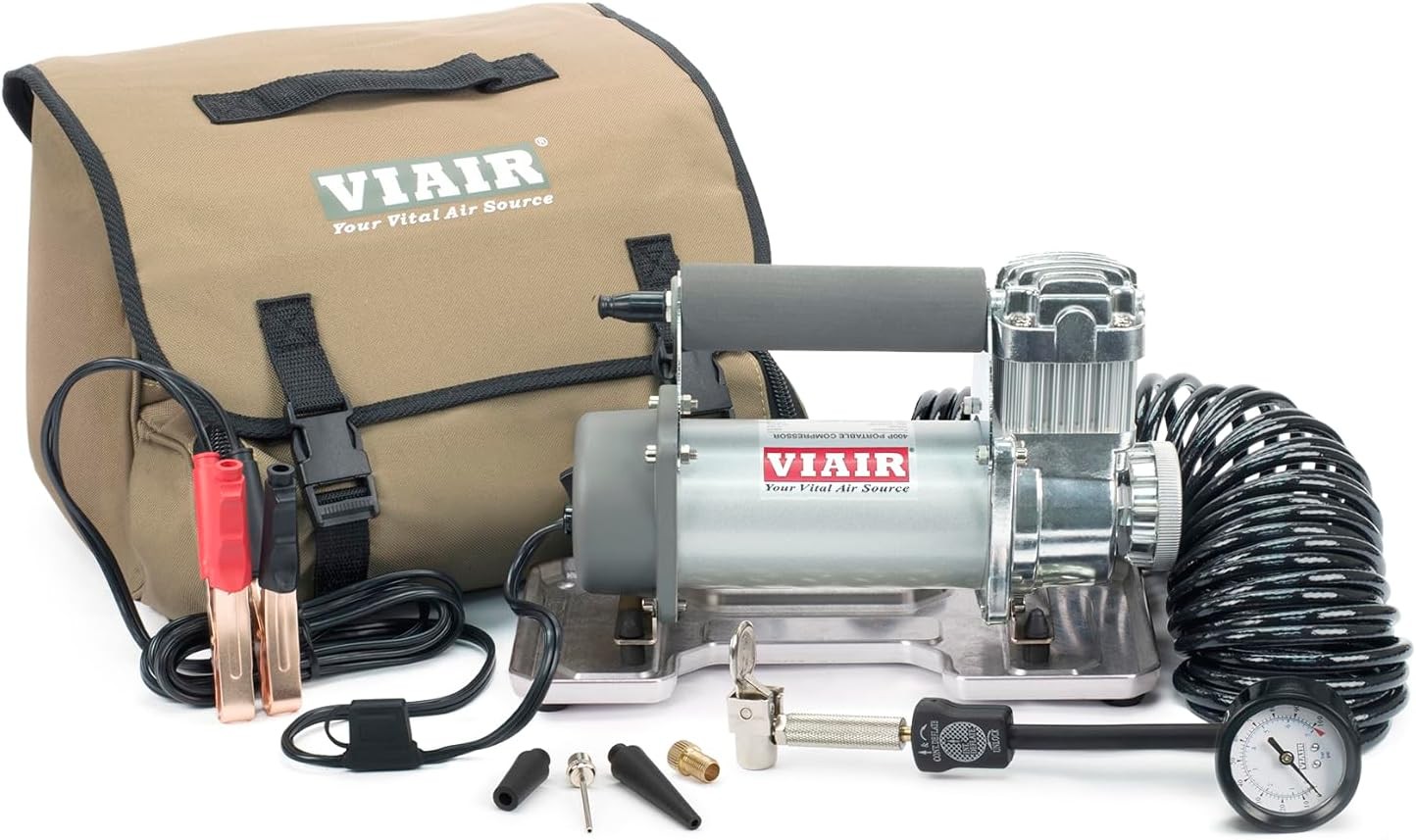 VIAIR 400P - 40043 Tire Inflator Portable Offroad Air Compressor for Truck & SUV | 12V On/Off ...