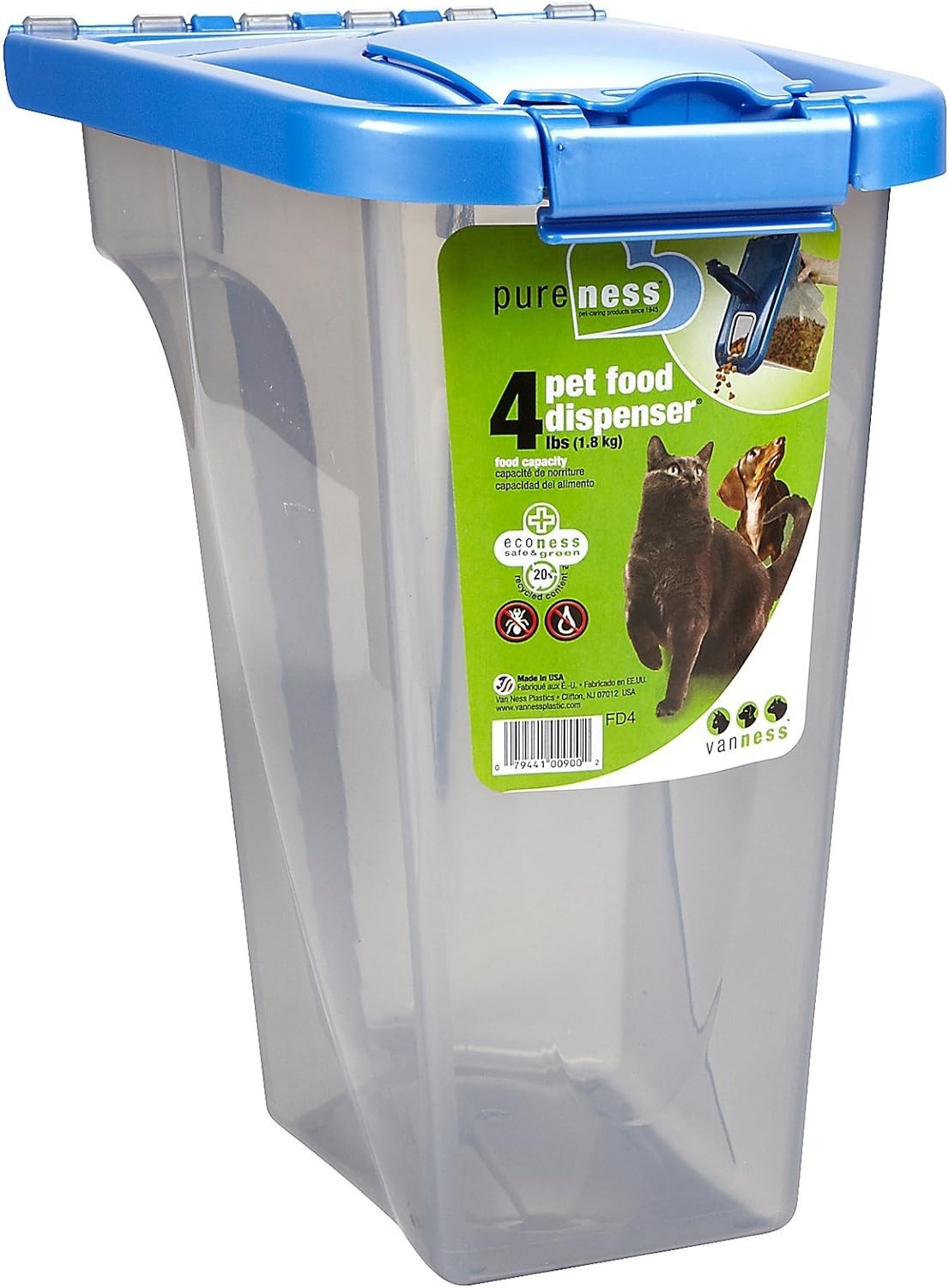 Van Ness 4-Pound Food Dispenser with Fresh-Tite Seal, White , Large ...