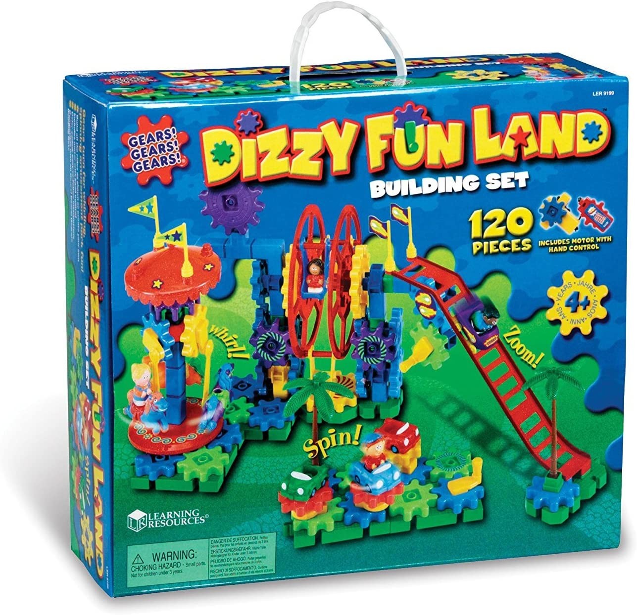 Learning Resources Gears! Gears! Gears! Dizzy Fun Land, Motorized Gears ...