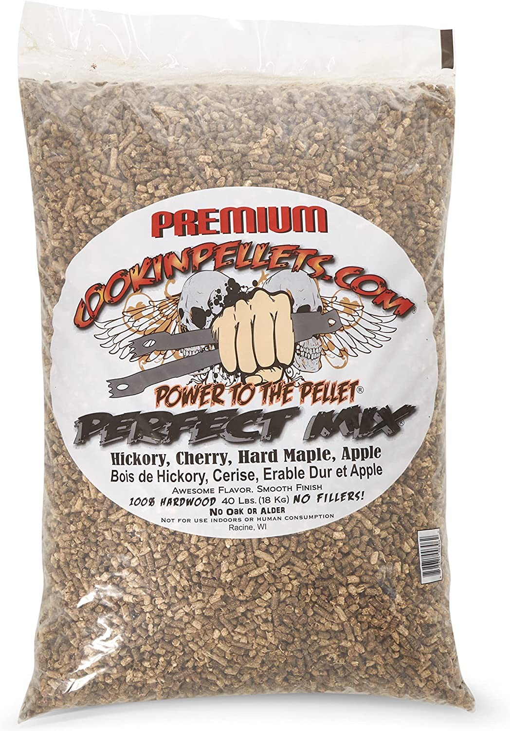 CookinPellets Perfect Mix Natural Hardwood Hickory, Cherry, Hard Maple ...