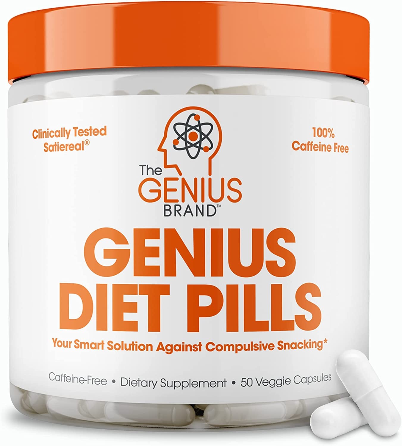 The Genius Brand - Diet Pills for Weight Loss Support, 50 Veggie ...