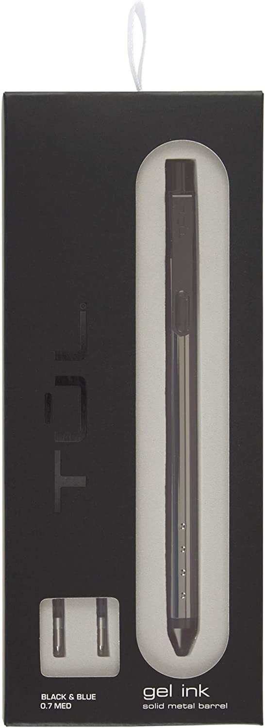 TUL Fine Writing Solid Metal Barrel Retractable Gel Pen With 2 Refills ...
