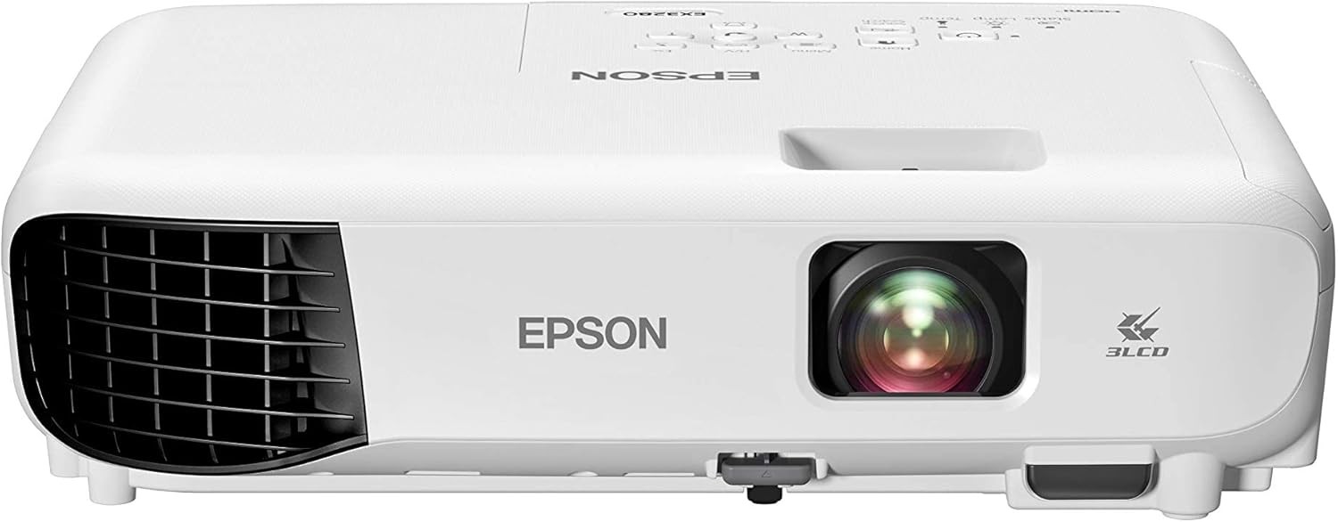 Epson EX3280 3-Chip 3LCD XGA Projector 3600 lumens for both color and ...