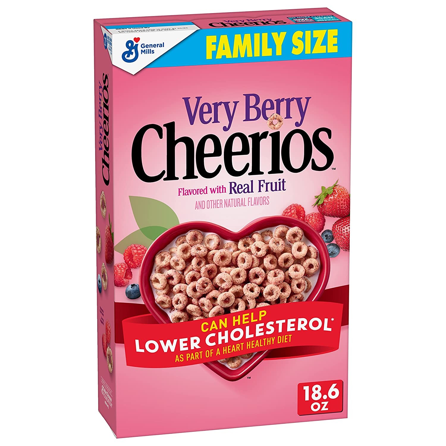 Very Berry Cheerios, Breakfast Cereal with Oats, Gluten Free, 18.6 oz ...