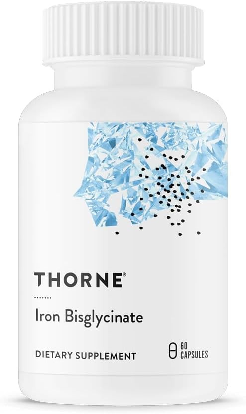Thorne Iron Bisglycinate 25mg - Optimal Absorption, Red Blood Cell ...