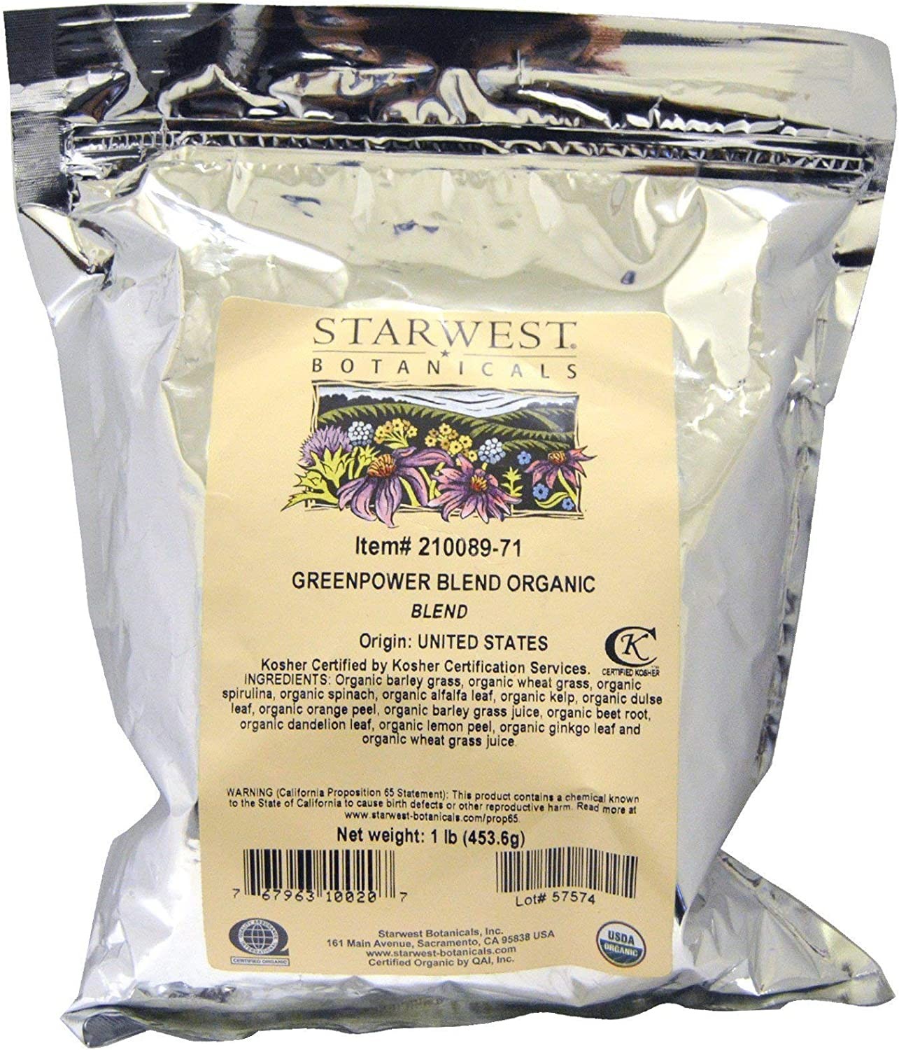 Starwest Botanicals Organic GreenPower Blend, 1 Pound Best Deals and ...