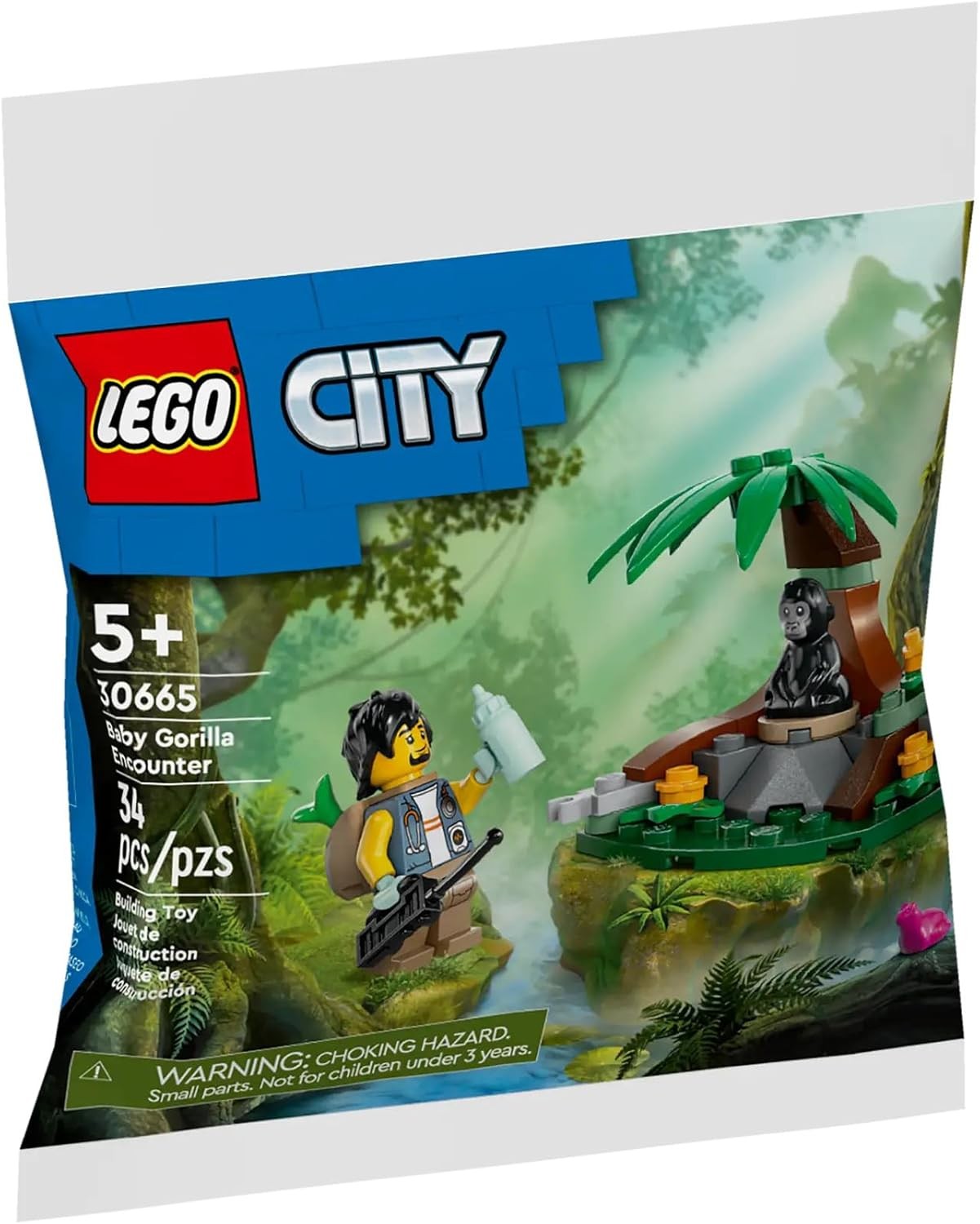 LEGO® City Baby Gorilla Encounter Building Toy Polybag, 30665, 34 ...