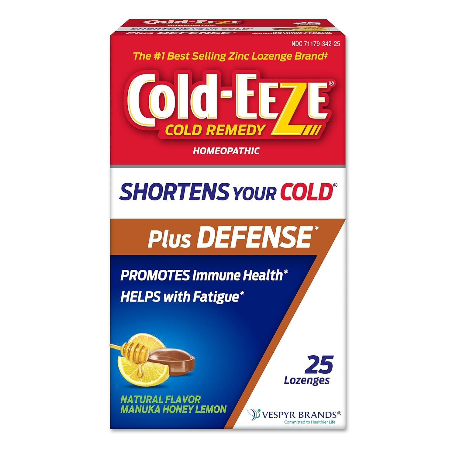 Cold-Eeze Plus Defense Natural Manuka Honey Lemon Zinc Lozenges ...
