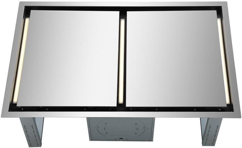 FORNO Arezzo 44” Inch. Built-in Ceiling Range Hood Stainless Steel 1200 ...