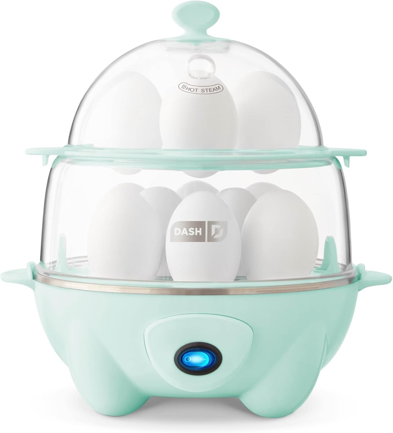 DASH Deluxe Rapid Egg Cooker for Hard Boiled, Poached, Scrambled Eggs ...