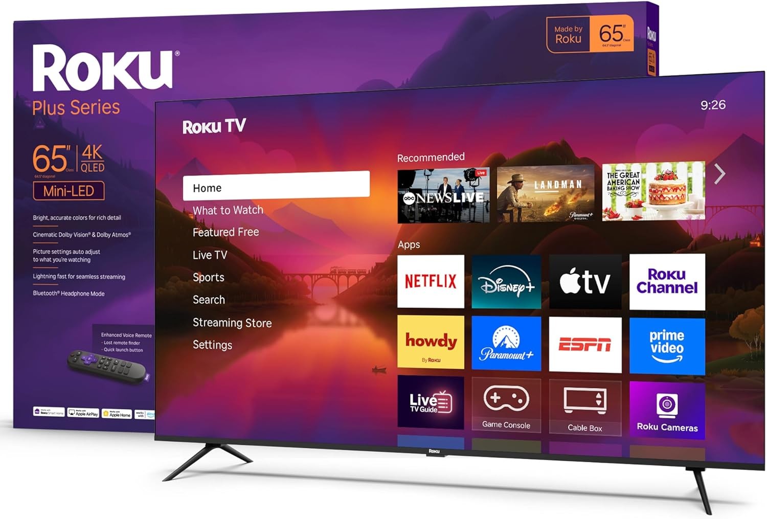 Roku Smart TV – 65-Inch Plus Series, Mini-LED TV – RokuTV with Enhanced ...