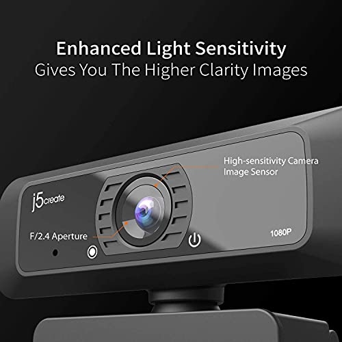 j5create USB Streaming Webcam - 1080P HD with 360° Rotation, High ...