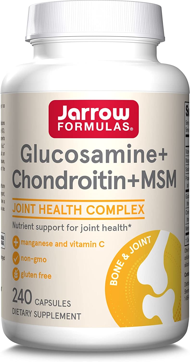 Jarrow Formulas Glucosamine + Chondroitin + MSM - 240 Capsules ...