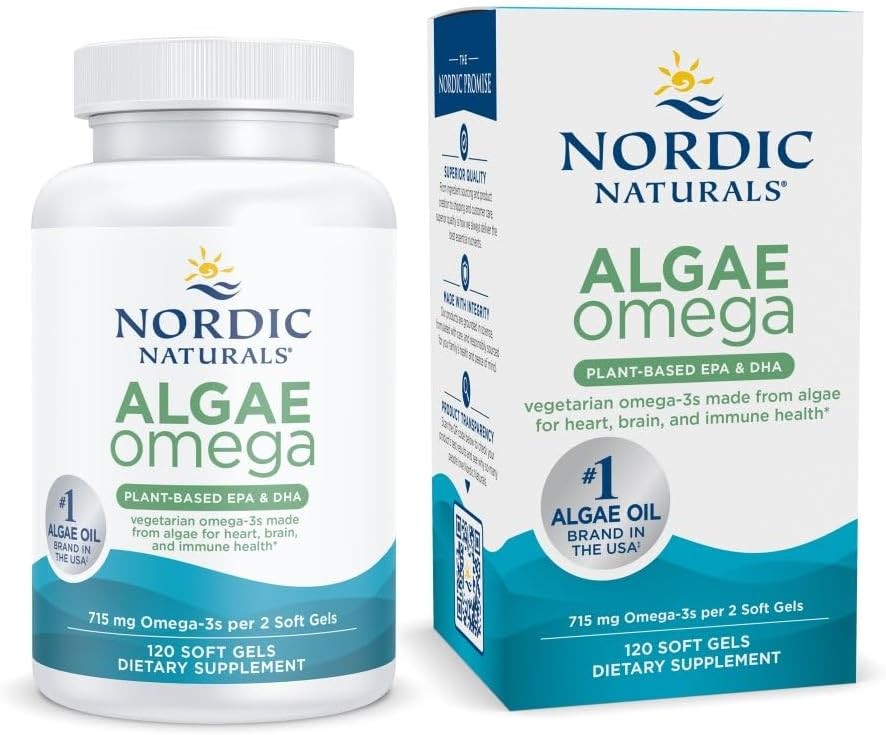 Nordic Naturals Algae Omega - 120 Soft Gels - 715 mg Omega-3 ...