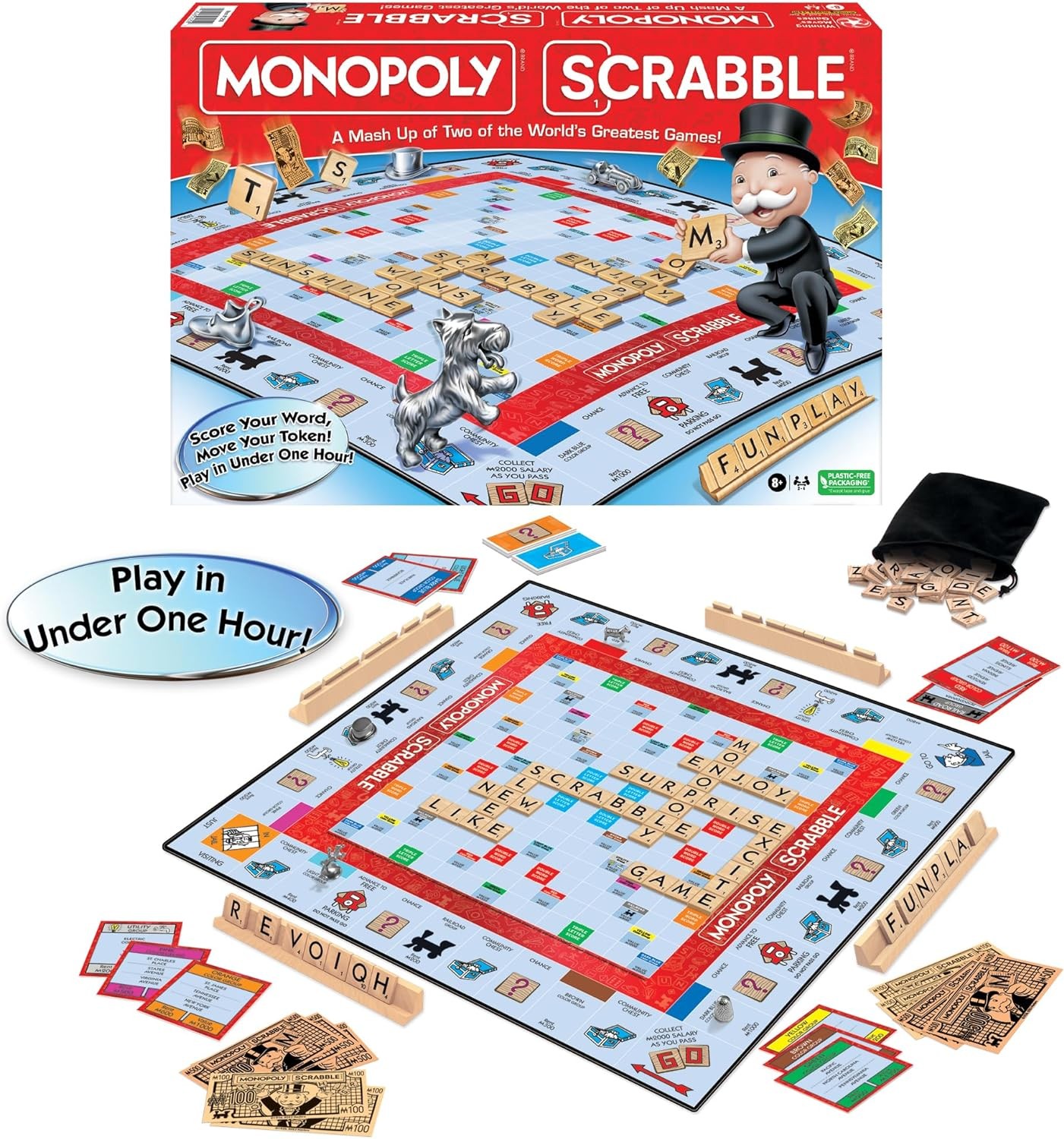 Mejores ofertas e historial de precios de Monopoly Scrabble Game, Play ...