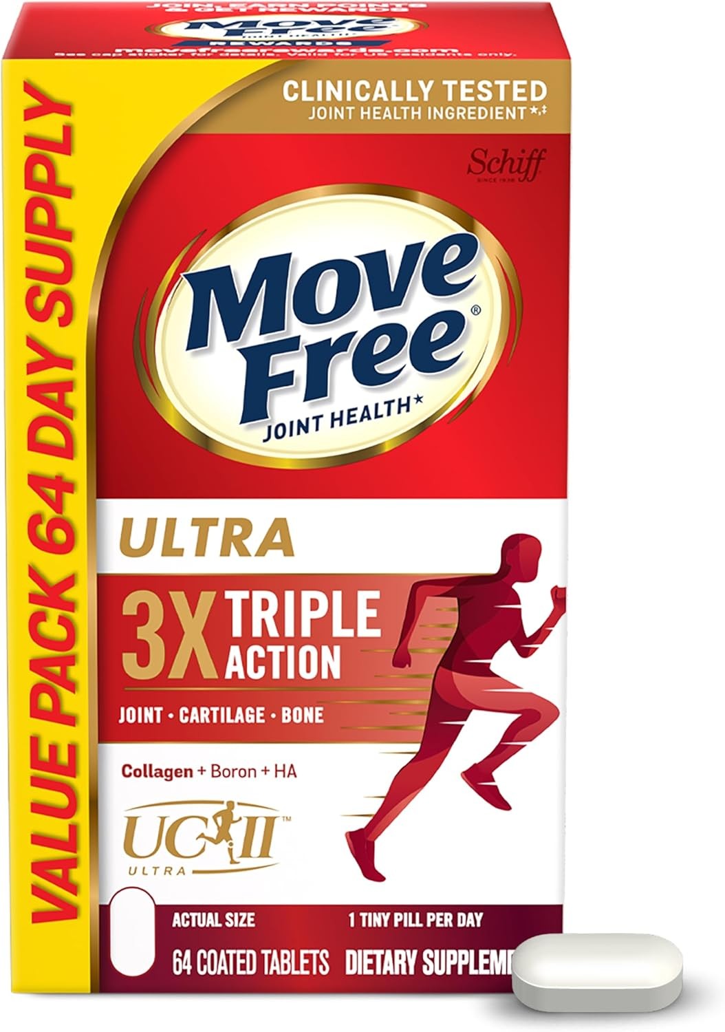 Move Free Ultra Triple Action Joint Support Supplement - Type II ...