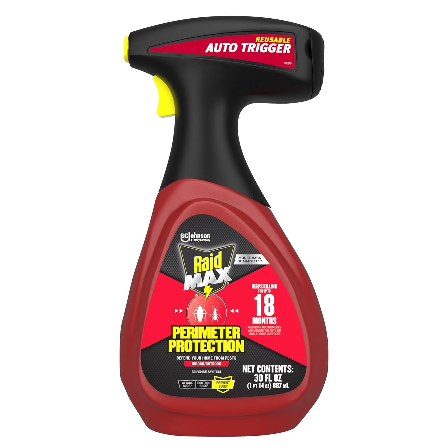 Raid Max Perimeter Protection, Multi Insect Killer Spray for Bugs, 30 ...
