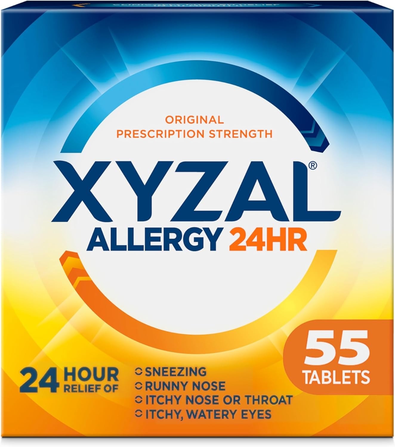 Xyzal Allergy Pills, 24-Hour Allergy Relief, 55-Count, Original ...