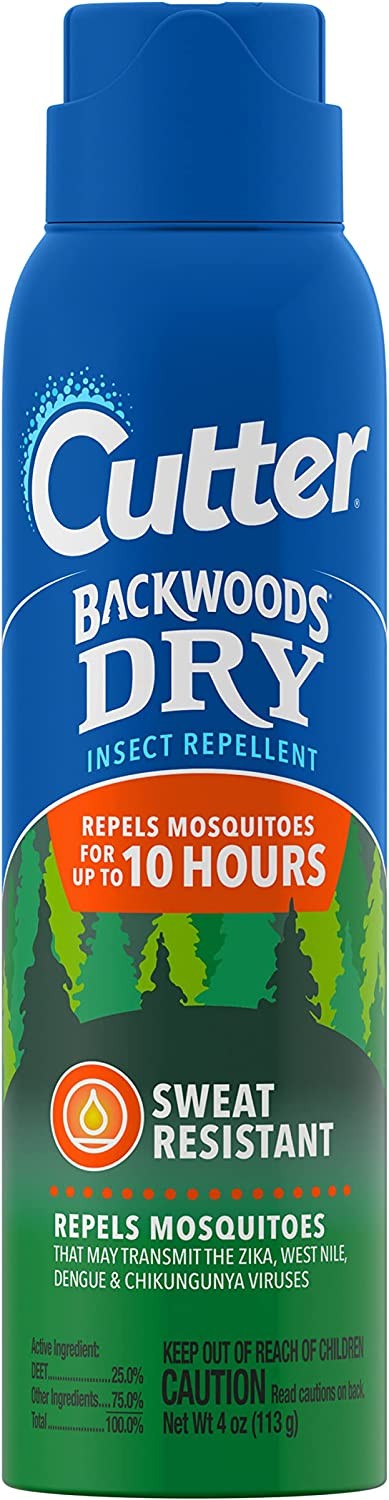 Cutter Backwoods Dry Insect Repellent, Mosquito Repellent, 25% DEET ...