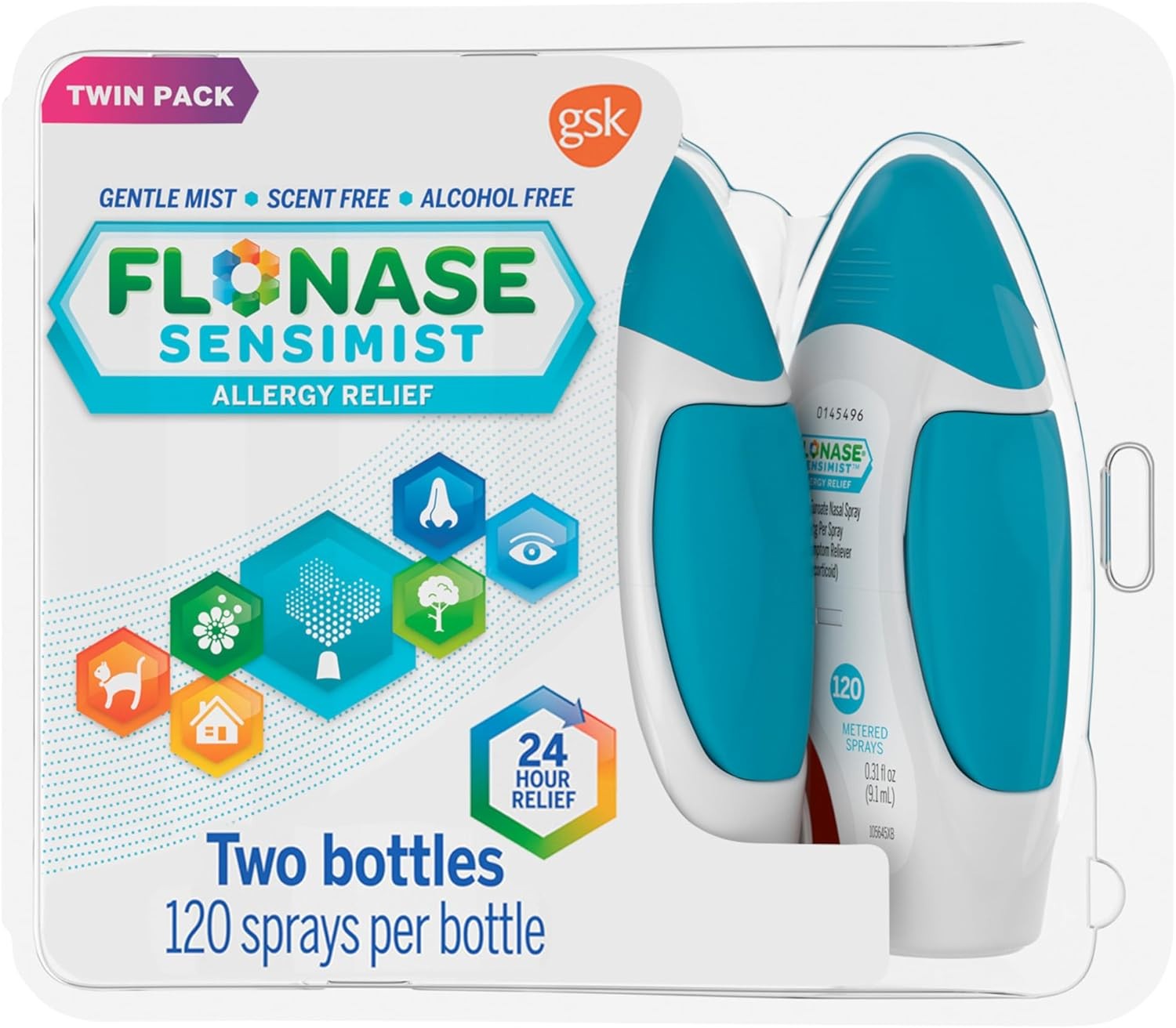 Flonase Sensimist Allergy Relief Nasal Spray for Non-Drowsy, 24-Hour ...