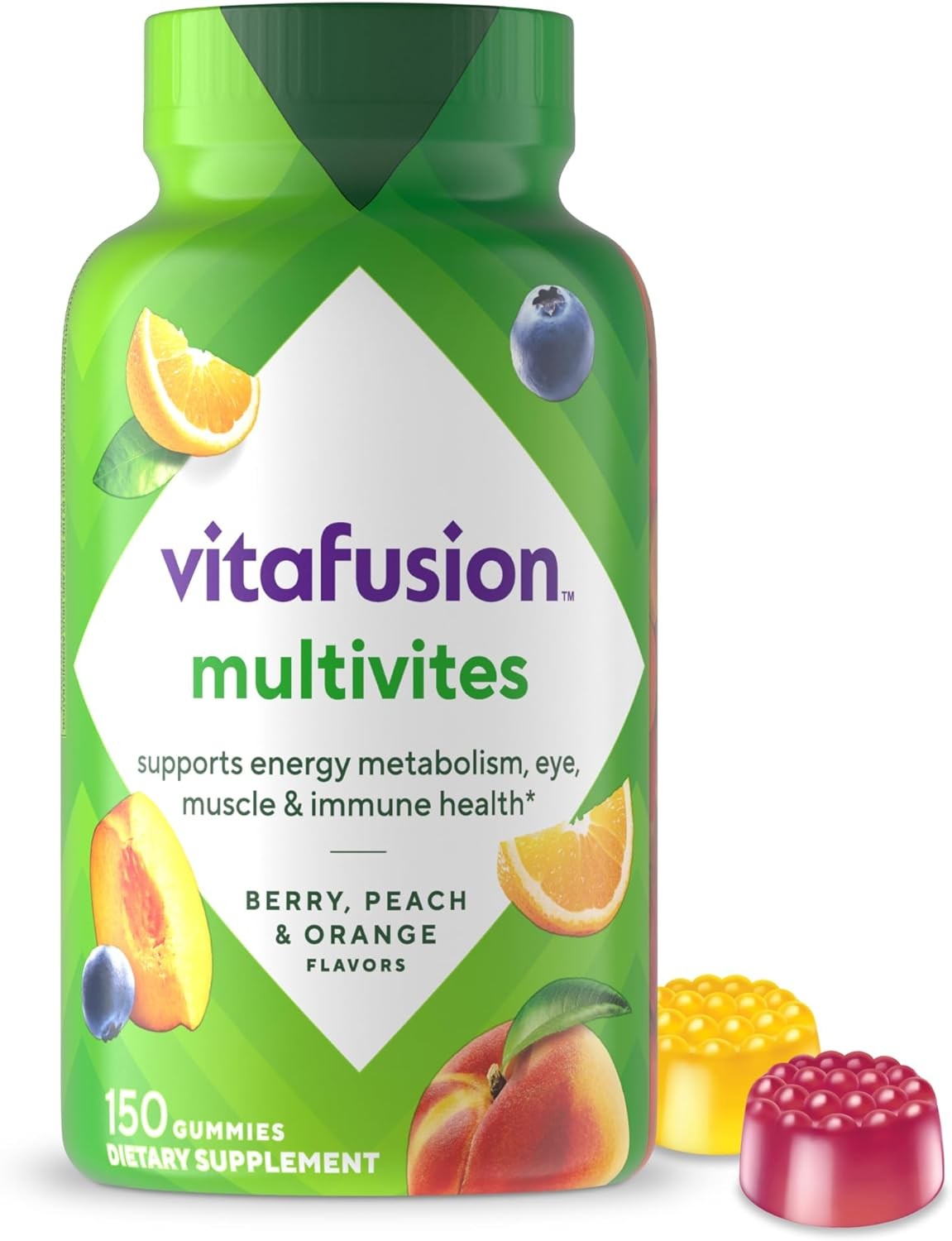 Vitafusion MultiVites Gummy Multivitamins for Adults with 12 Vitamins ...