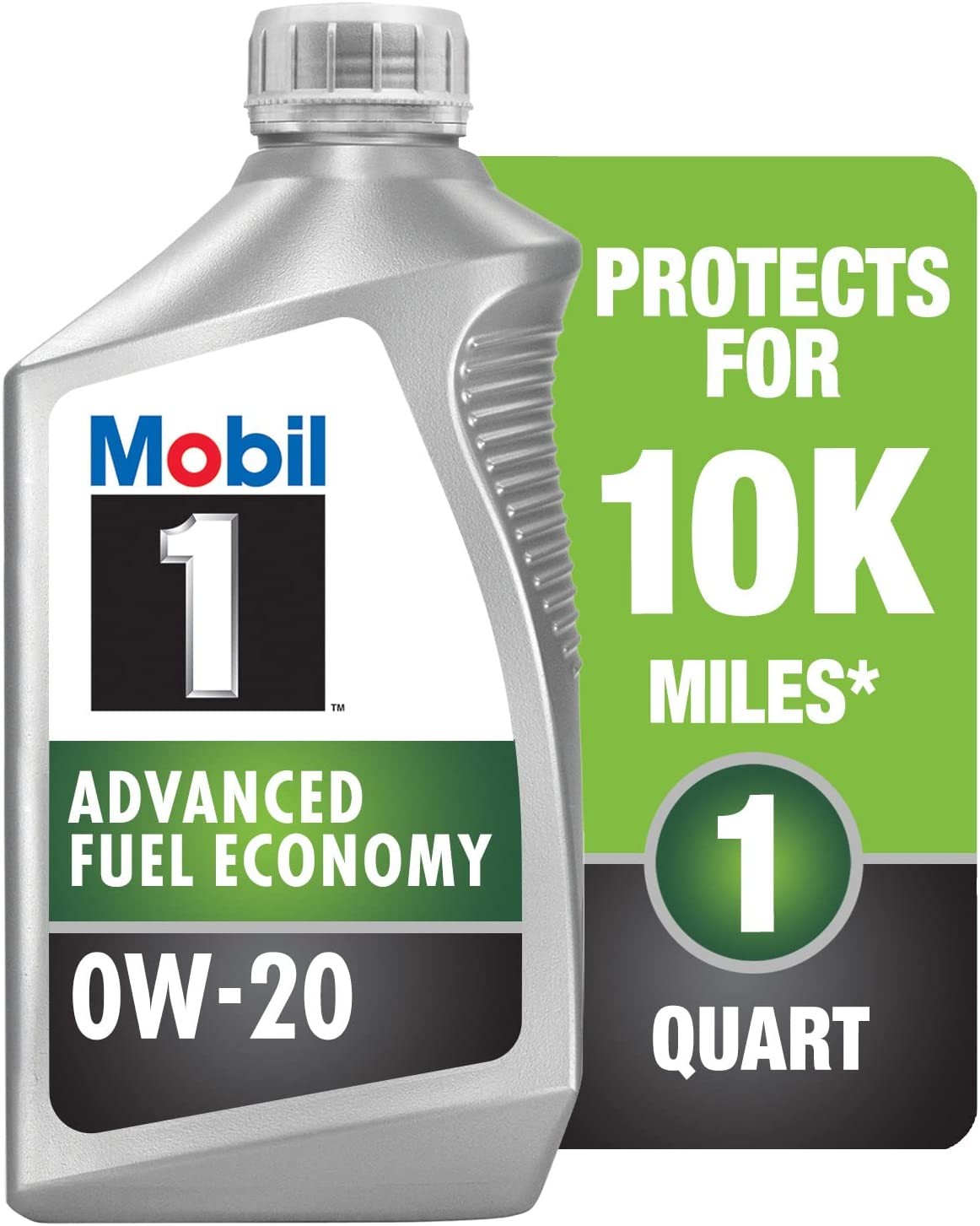 Mobil 1 Advanced Fuel Economy Full Synthetic Motor Oil 0W-20, 6-pack of ...