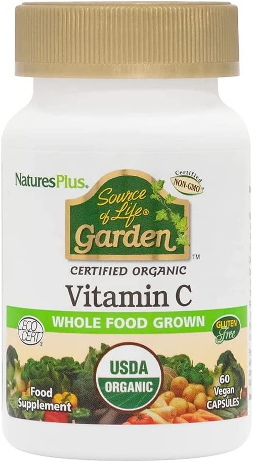 Natures Plus Source of Life Garden Certified Organic Vitamin C - 500 mg ...