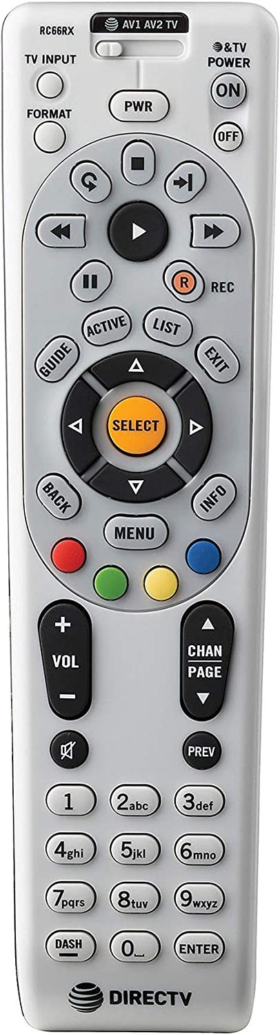 ReplacementIR Remote Control for DIRECTV RC66RX RC65R 4-Device LCD LED ...