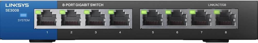 Linksys SE3008: 8-Port Gigabit Ethernet Unmanaged Switch, Computer ...