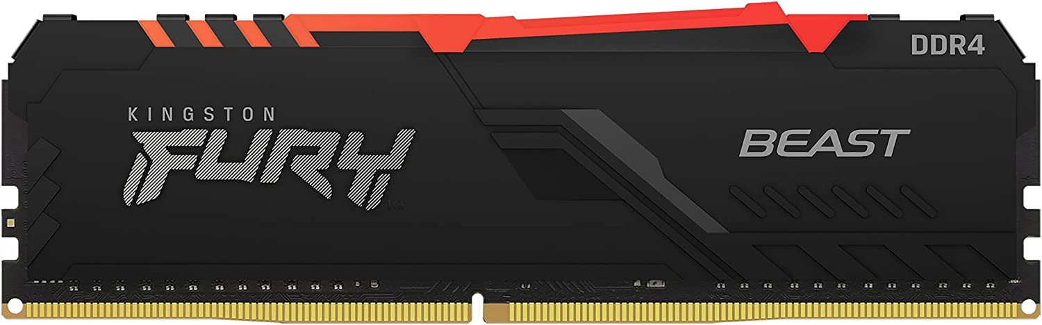 Kingston FURY Beast RGB 16GB 3600MT/s DDR4 CL18 Desktop Memory Single Module | Infrared Syncing ...
