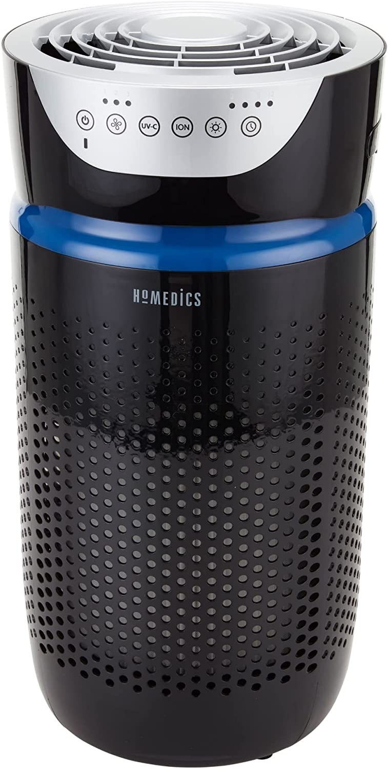 Homedics 5-in-1 UV-C Air Purifier - 360-Degree HEPA Filter for 170 Sq ...